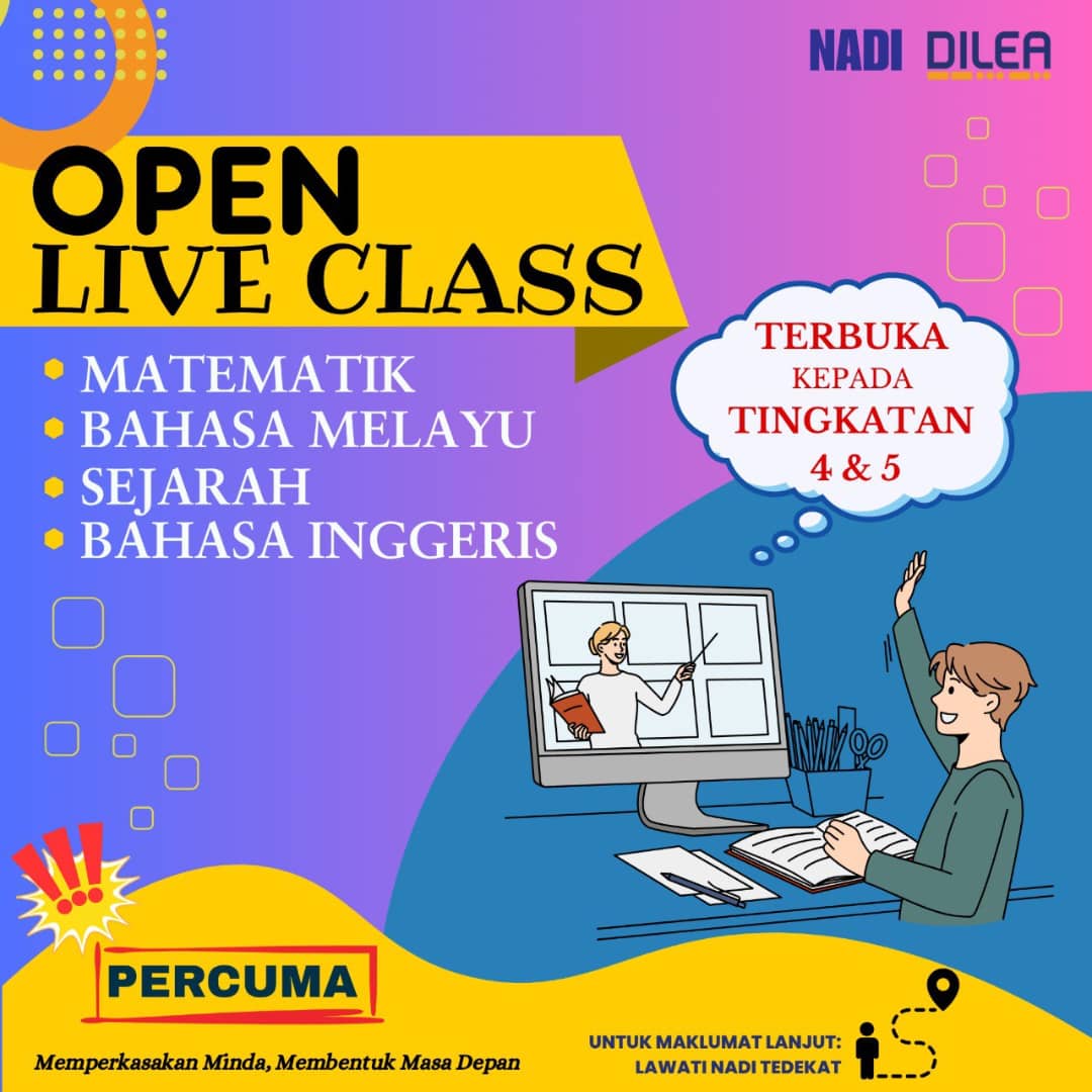NADI x DiLea: OPEN LIVE CLASS Ting. 4&5 – NADI Bandar Petri Jaya